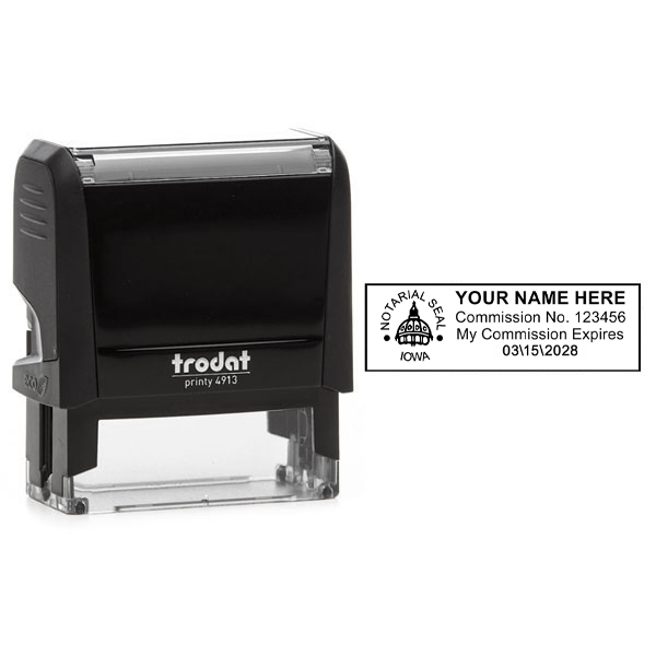 Iowa Notary Rectangular Seal - All State Notary Supplies