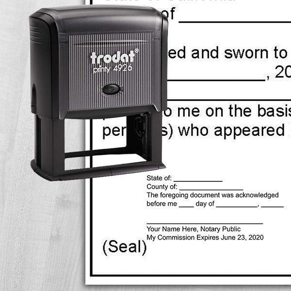 Acknowledgement Stamp for Affidavit Notary Public - All State Notary ...