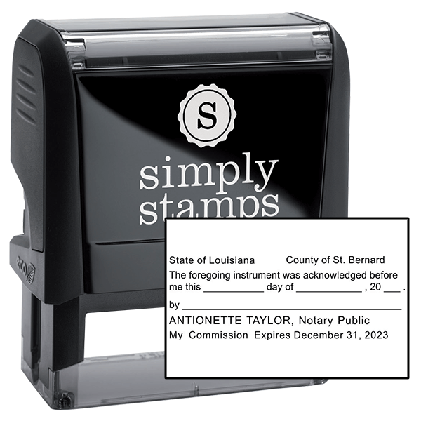 Louisiana Acknowledgment Notary Stamp - All State Notary Supplies